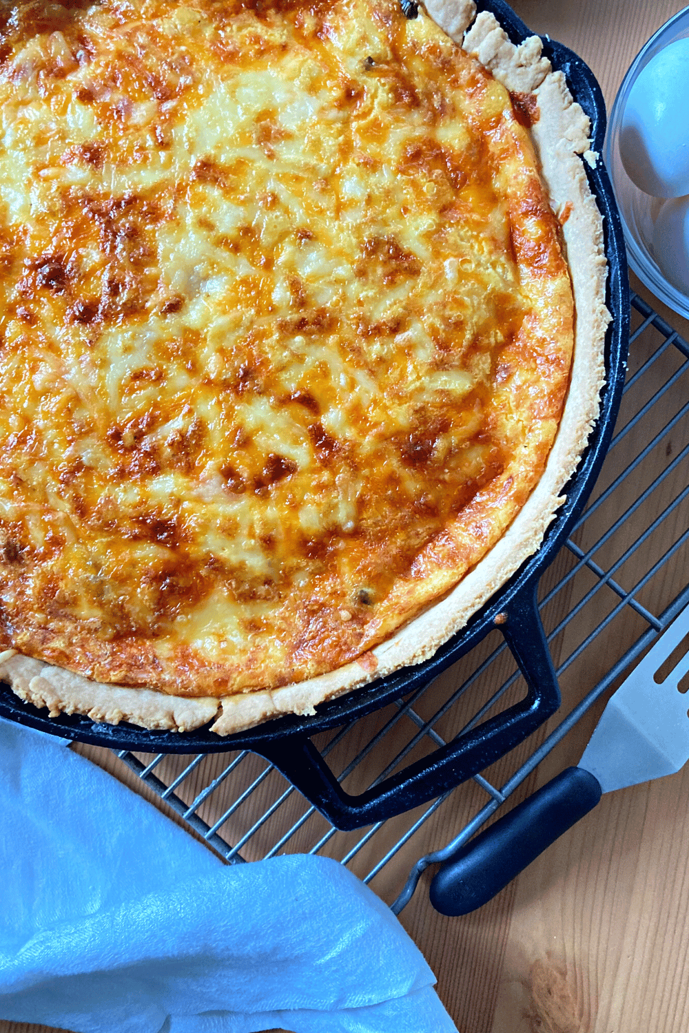 Easy Cast Iron Quiche Recipe with a Sourdough Crust - Simplicity and a ...