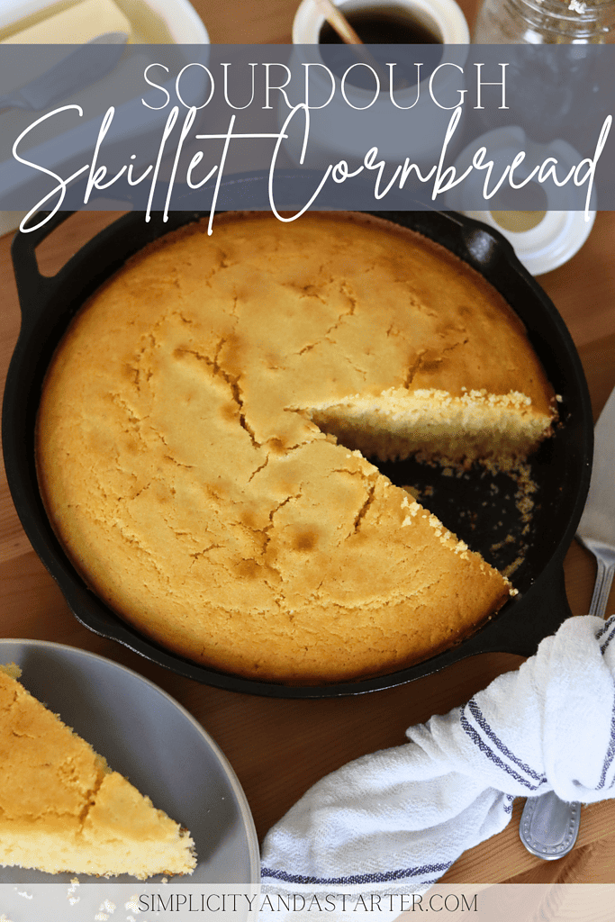 Skillet Sourdough Discard Cornbread Recipe - Simplicity and a Starter