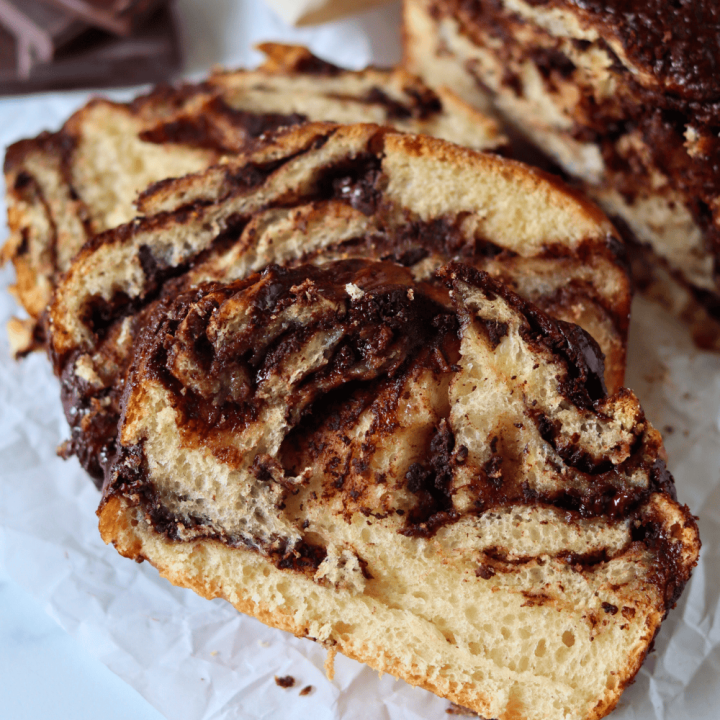 Sourdough Babka with a Sweet Chocolate Filling